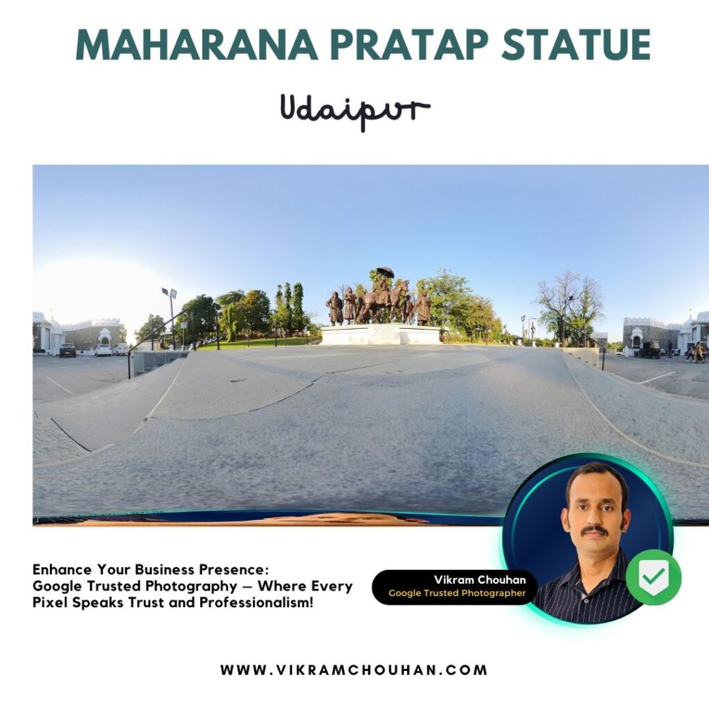 Maharana pratap statue, Moti Magri, Udaipur 360 View
